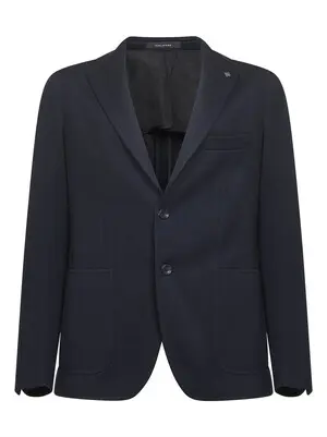 Tagliatore Blue Jersey Montecarlo Single-breasted Blazer - Multicolor