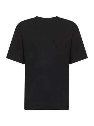 Dries Van Noten Black Cotton Jersey Oversized T-shirt - Multicolor
