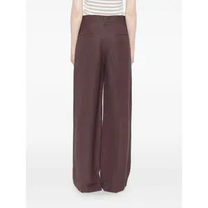 Brunello Cucinelli Wide Leg Pleated Front Trousers