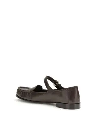 Miu Miu Buckled Leather Loafers