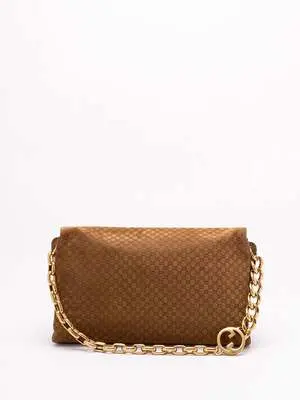 Gucci Gg Monogram Calf Leather Shoulder Bag