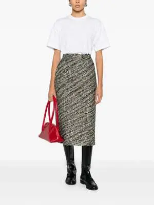 Gucci High-waisted Skirt With Metallic Fiber