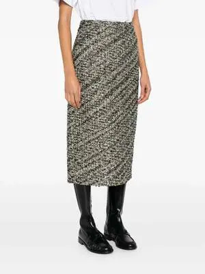 Gucci High-waisted Skirt With Metallic Fiber