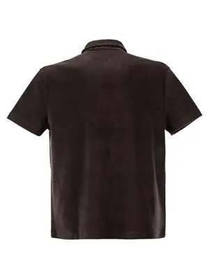 A.p.c. Julian Organic Cotton Terry Polo Shirt - Brown