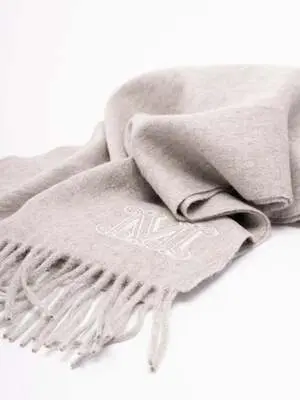 Max Mara Monogram Embroidered Cashmere Stole - Multicolor