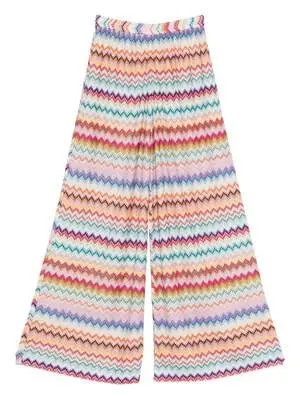 Missoni Viscose Patterned Wide-leg Pants