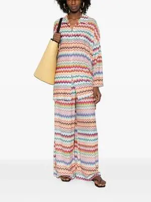Missoni Viscose Patterned Wide-leg Pants