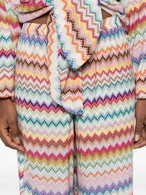 Missoni Viscose Patterned Wide-leg Pants