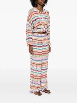 Missoni Viscose Patterned Wide-leg Pants