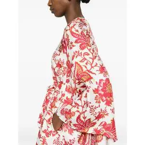 Etro Floral Print Silk Day Dress