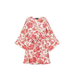 Etro Floral Print Silk Day Dress - White