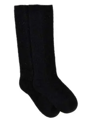 Valentino Garavani Mohair Socks With Vlogo - Black