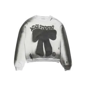 Acne Studios Grey Graphic Print Crewneck Sweatshirt - Gray