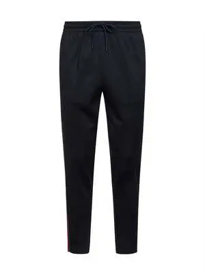Gucci Dark Blue Technical Jersey Jogging Trousers With Web - Multicolor
