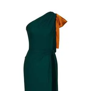 Saint Laurent One-shoulder Evening Dress With Bow Detail
