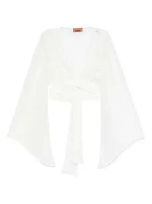 Missoni White Viscose Wrap Top