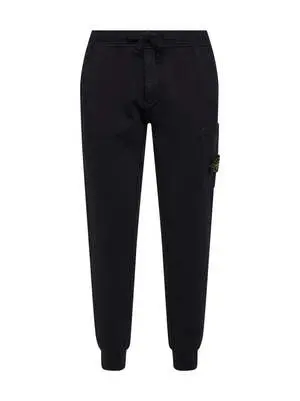Stone Island Black Organic Cotton Jogger Trousers - Multicolor