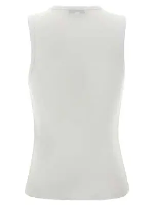 JW Anderson Ribbed Cotton Top With Anchor Embroidery