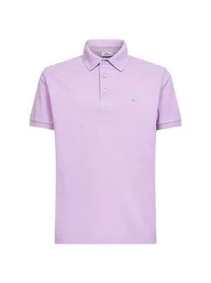 Etro Lilac Cotton Pique Polo Shirt With Pegaso Embroidery - Multicolor