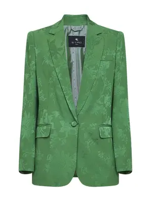 Etro Single-breasted Floral Jacquard Jacket