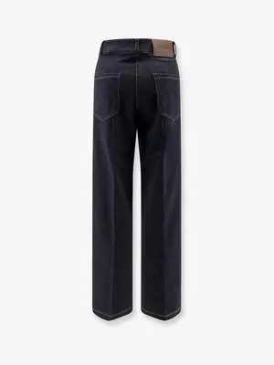 Max Mara Straight Leg Cotton Blend Trousers