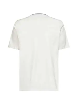 Brunello Cucinelli White Cotton Jersey Printed T-shirt