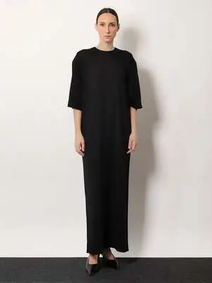 TOTEME Long Merino Wool Dress - Black