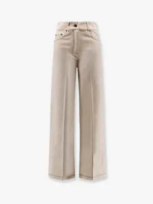Max Mara Cotton Blend Trousers - Cream