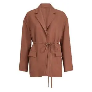Brunello Cucinelli Linen Blend Blazer With Monili Detail