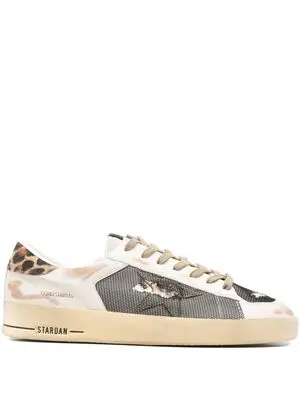 GOLDEN GOOSE Stardan Leopard Print Paneled Sneakers