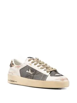 GOLDEN GOOSE Stardan Leopard Print Paneled Sneakers