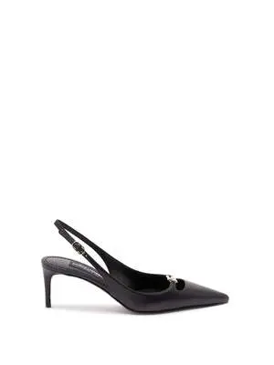 Dolce & Gabbana Silk-effect Nappa Leather Slingbacks - Multicolor