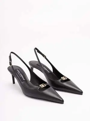 Dolce & Gabbana Silk-effect Nappa Leather Slingbacks - Multicolor