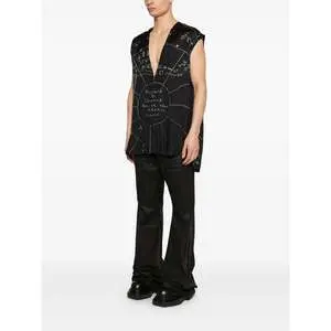 Rick Owens Graphic Print V-neck Sleeveless Top