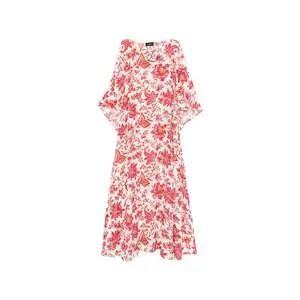 Etro Floral Print Viscose Beach Dress - Pink