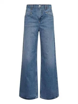Isabel Marant Étoile Light Blue Cotton Denim Wide Leg Jeans - Multicolor