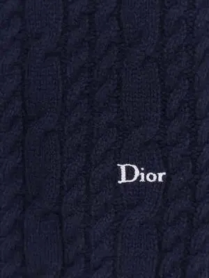 Dior Cable-knit Cashmere Crew Neck Sweater - Multicolor