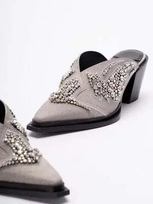 JIMMY CHOO Cece Mule Ii 60 Embellished Mules - Multicolor