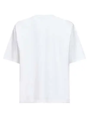 Dolce & Gabbana White Cotton Printed Oversized T-shirt