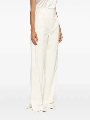 Saint Laurent Wide Leg Cotton Trousers