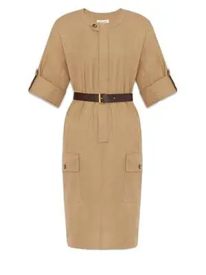 Saint Laurent Belted Mini Dress