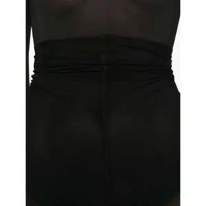 Rick Owens Sheer High-waisted Wide Leg Shorts