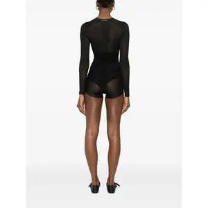 Rick Owens Sheer High-waisted Wide Leg Shorts