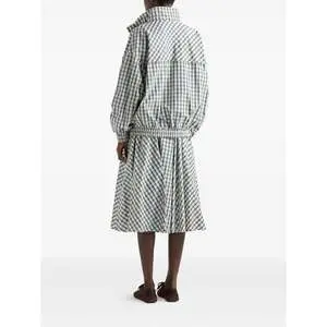 Prada Checked Zip-up Bomber Jacket