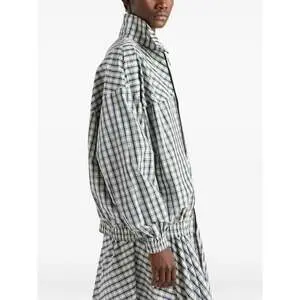 Prada Checked Zip-up Bomber Jacket