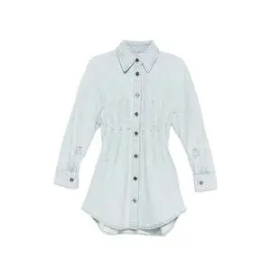 Givenchy Cotton Button-up Long Sleeve Shirt Dress