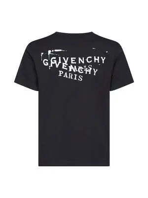 Givenchy Black Stamp Print T-shirt - Multicolor