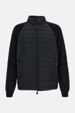 Moncler Zipped Cardigan With Padded Front - Multicolor