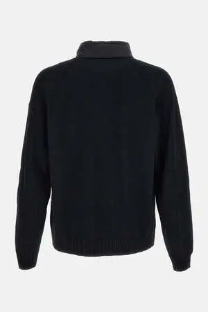Moncler Zipped Cardigan With Padded Front - Multicolor