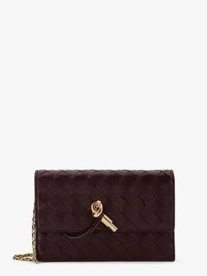 Bottega Veneta Leather Crossbody Bag With Intrecciato Motif